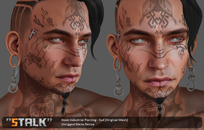 Second Life Marketplace - Hook Industrial Piercing - Syd [DEMO]
